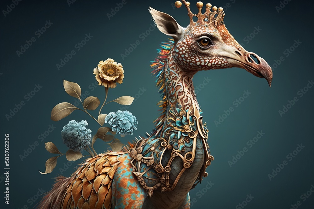 Stunningly Realistic Wildlife Portrait: A Lovable Giraffe with Insane ...