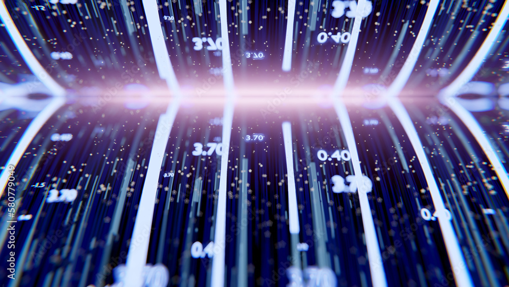 Big Data Digital Business Hitech Background/ 4k animation of an ...