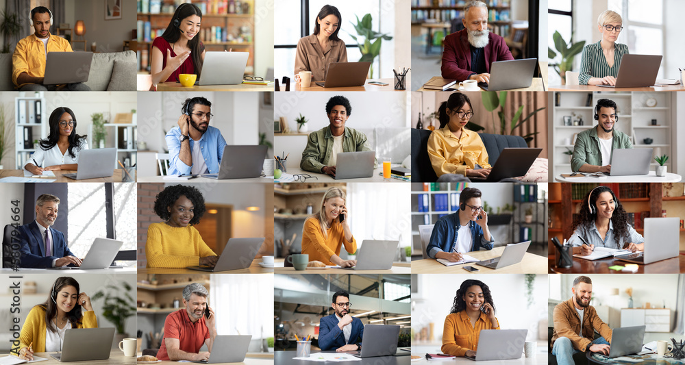 Collage for modern gadgets in daily life concept Stock Photo | Adobe Stock