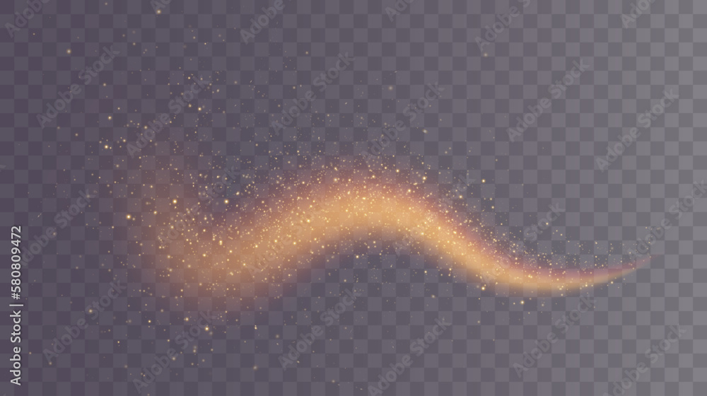 Magic golden wind png festive isolated on transparent background ...