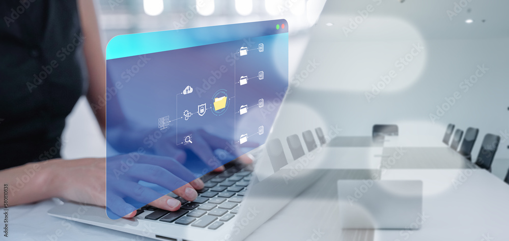 Document Management System concept. Enterprise content management ...
