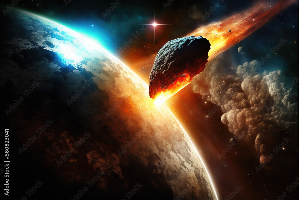 Comet is on the Way to Hit Planet Earth Created with Generative AI ...