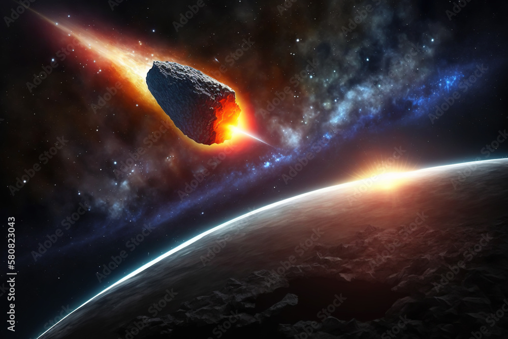 Comet is on the Way to Hit Planet Earth Created with Generative AI ...
