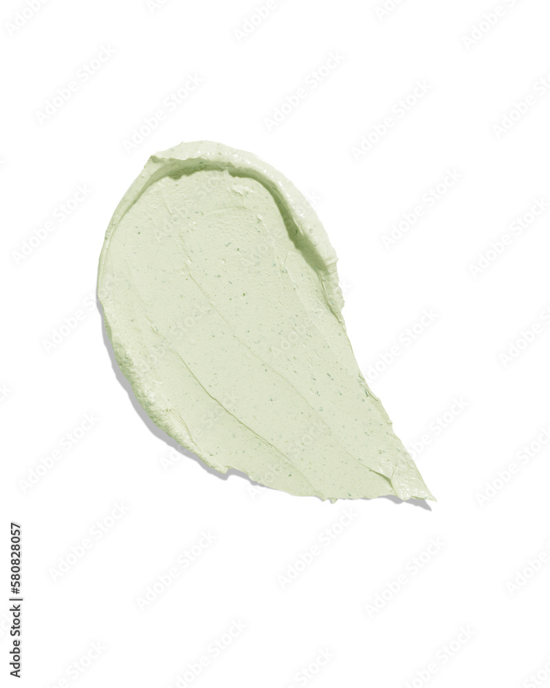 Green beauty mask smear smudge on transparent background. Cosmetic ...