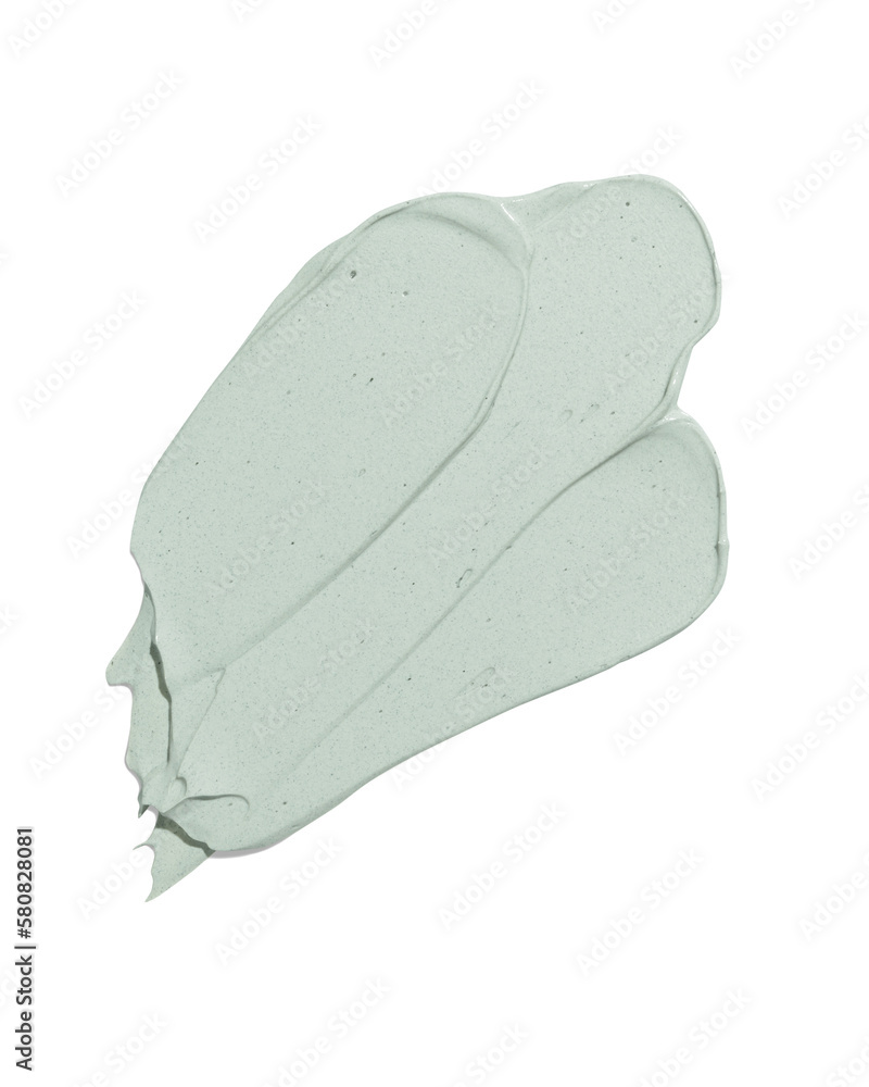 Green beauty mask smear smudge on transparent background. Cosmetic ...