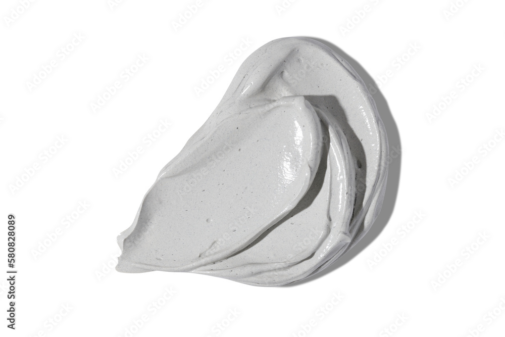 Gray beauty cream smear smudge on transparent background. Cosmetic ...
