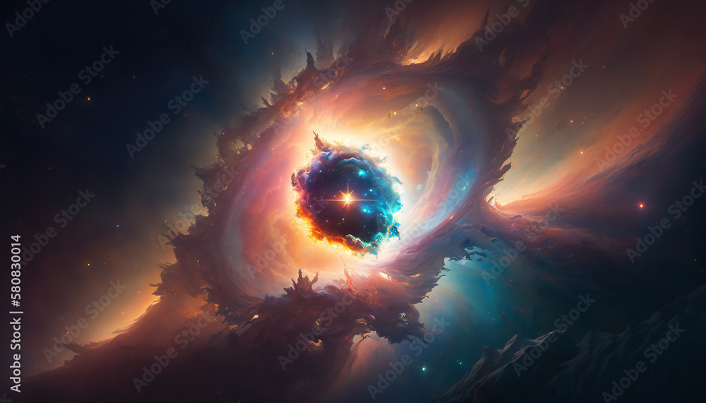 Pulsar in outer space - Space wallpaper - Generative AI Stock ...
