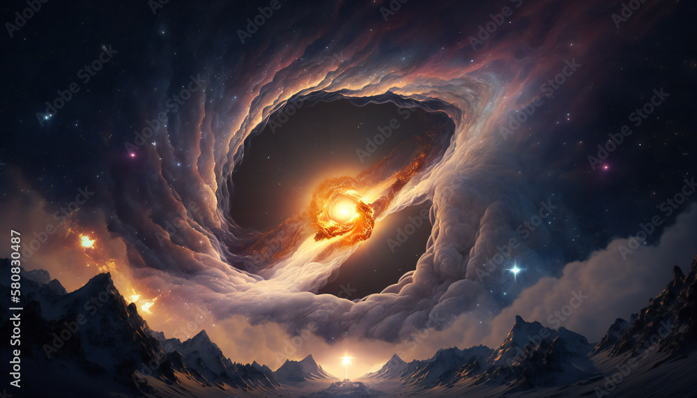 Pulsar in outer space - Space wallpaper - Generative AI Stock ...