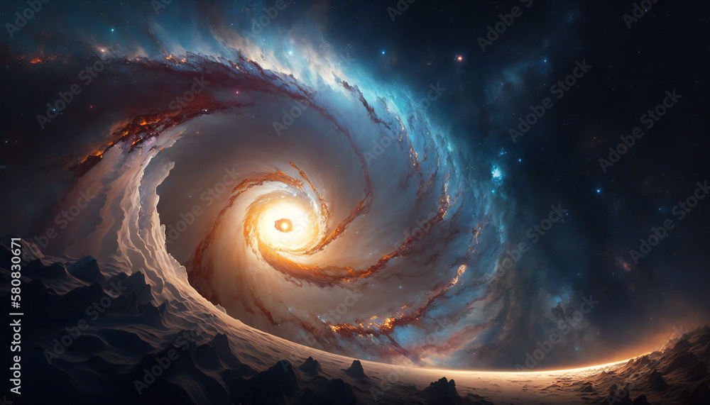 Pulsar in outer space - Space wallpaper - Generative AI Stock ...