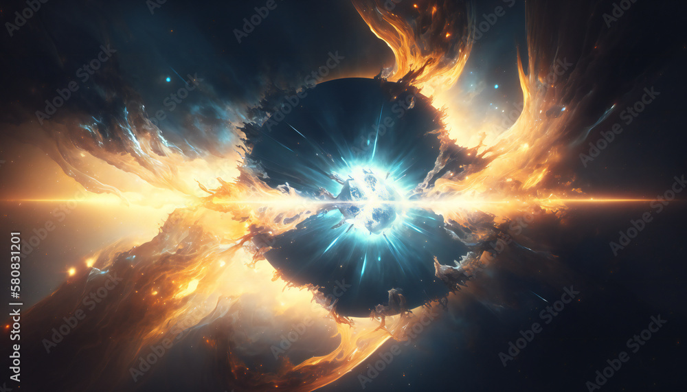 Pulsar in outer space - Space wallpaper - Generative AI Stock ...