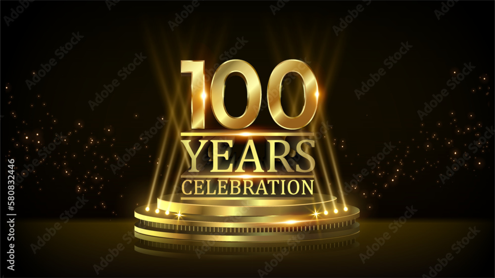 100 years Celebration Golden Jubilee Award Graphics Background ...