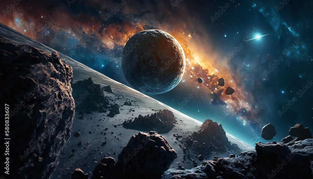 Solar system in space - Space wallpaper - Generative AI Stock ...