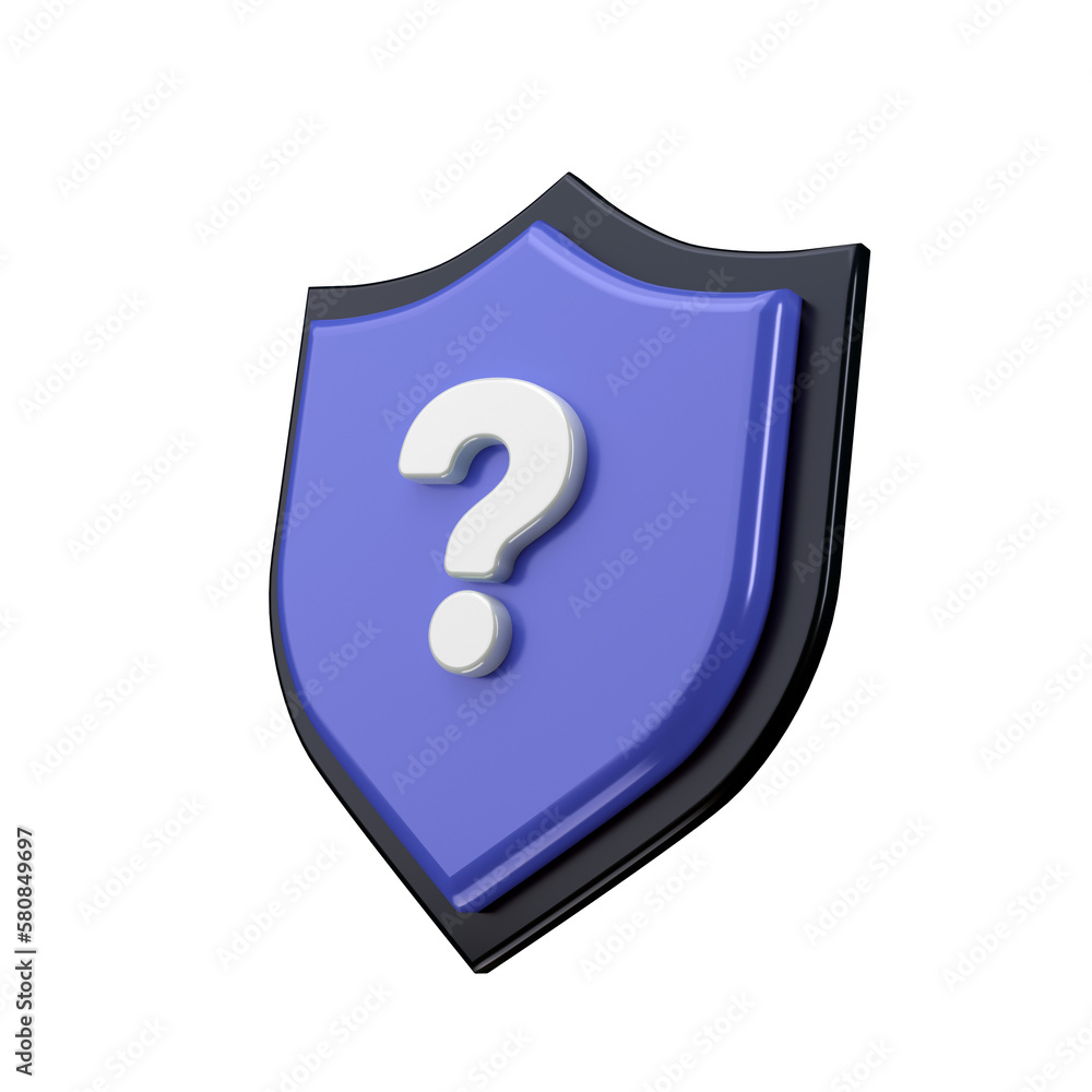 3D Rendering question and answer Icon. Symbols question mark ...