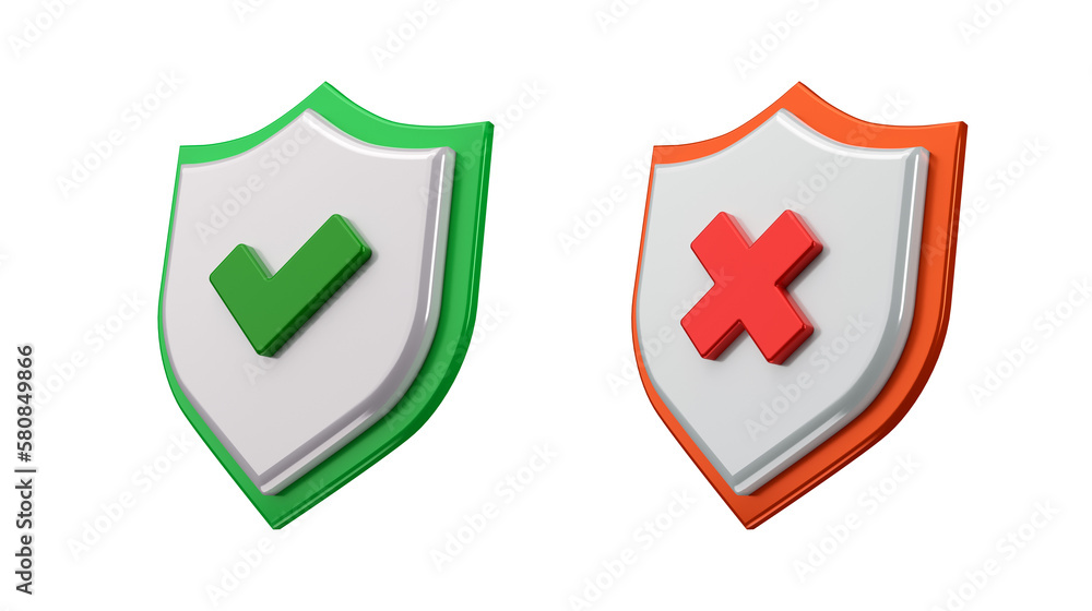 Correct and incorrect sign. Right and wrong mark illustration set ...