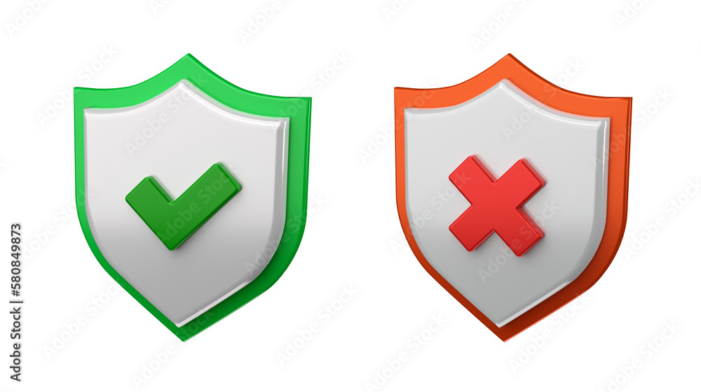 Correct and incorrect sign. Right and wrong mark illustration set ...