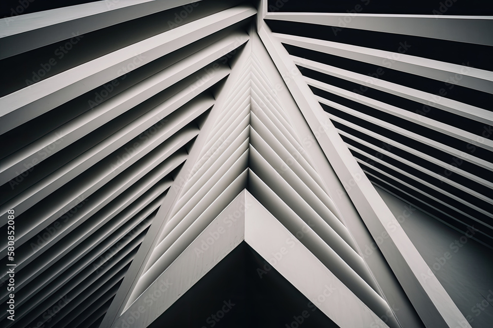 Pitched roof of a bridge. abstract architecture. Illustration AI ...
