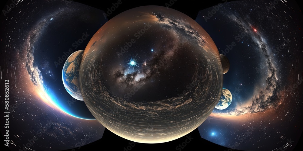 HDRI spherical panorama of a 360-degree equirectangular projection ...