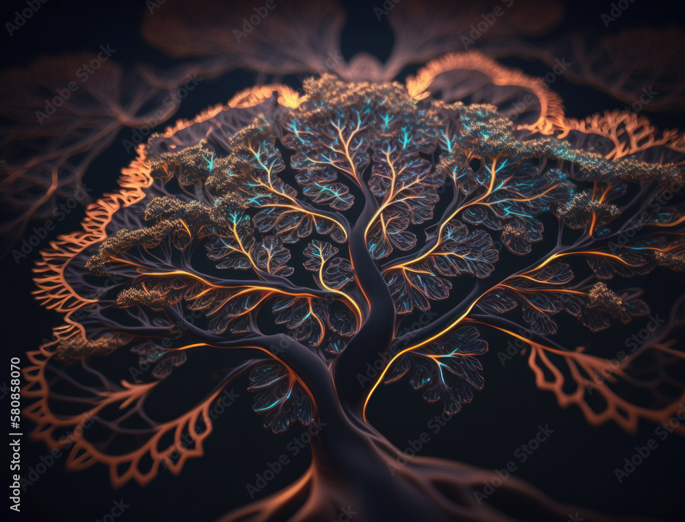Yggdrasil world tree concept created with Generative AI technology ...