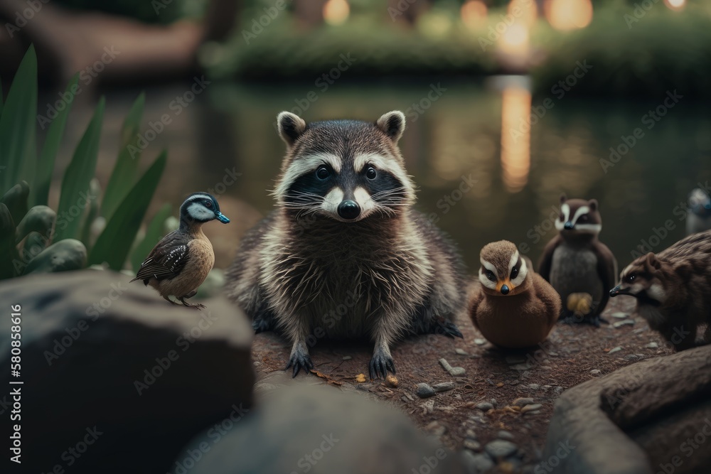 Ultra-Detailed Wildlife Park: Meet our Cute Raccoon and Duck Family in ...
