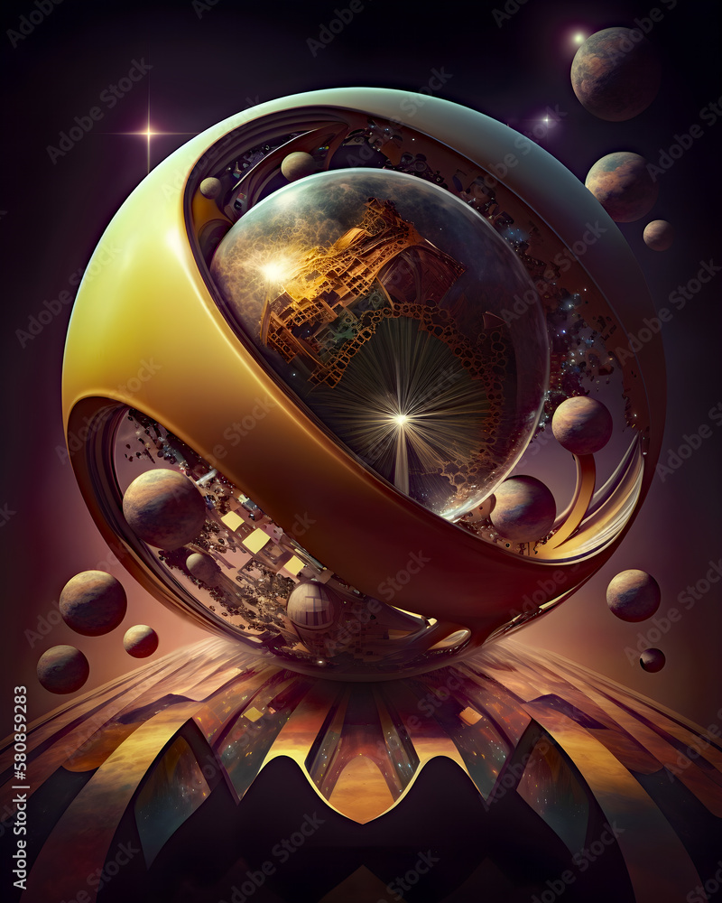 Alternate Earth, enveloped by a mesmerizing partial sphere-like ...