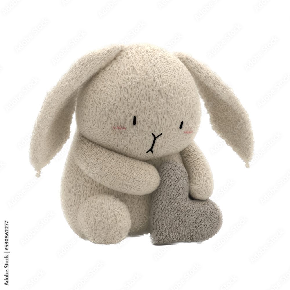 a spring-themed illustration featuring adorable isolated bunny rabbit ...