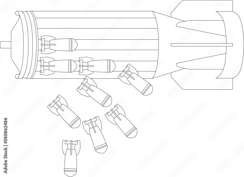 cluster munition, cluster bomb, submunition bomb a form of air dropped ...