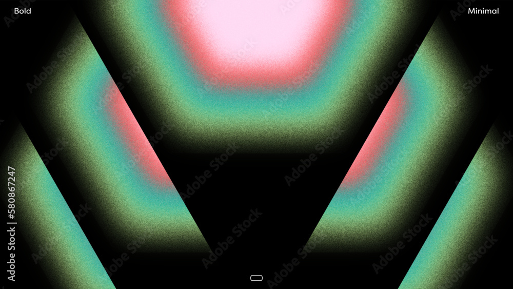 Prismatica Minimalist Fuzzy Hexagon Gradient Dark Mode with Grain ...
