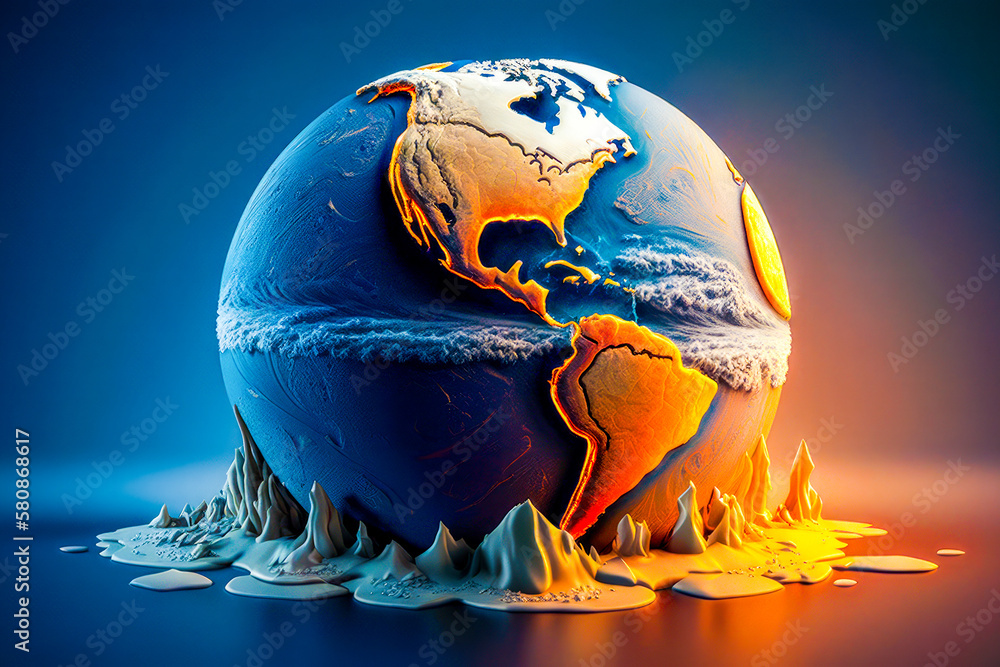 An image of globe with the earth in it. global warming ozone holes ...