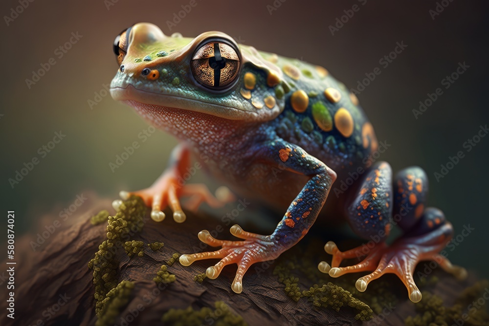 Insane Detail: Epic Composition of a Playful Little Frog on White ...