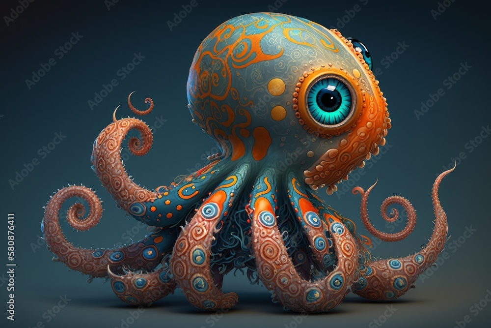 Insane Details of a Hyper-Detailed Playful Little Octopus: A Stunning ...