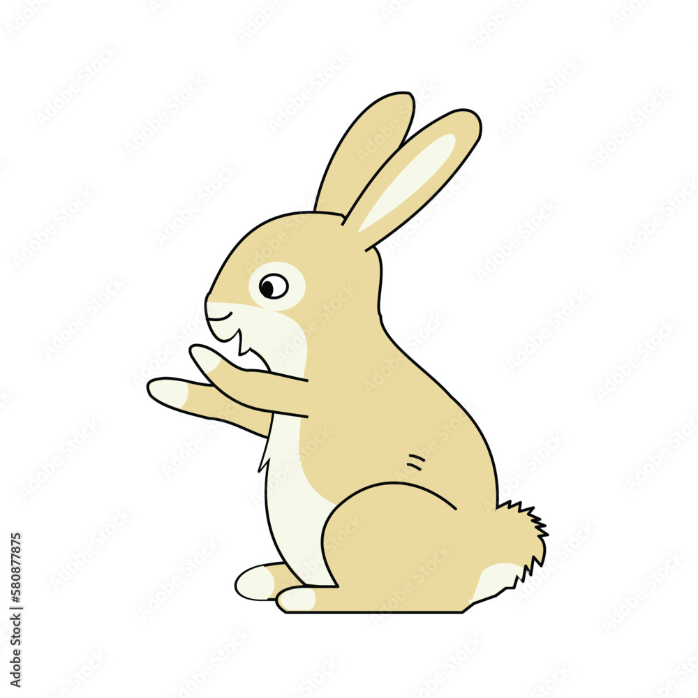 Vetor de Brown bunny cartoon illustration in vector eps10 format ...