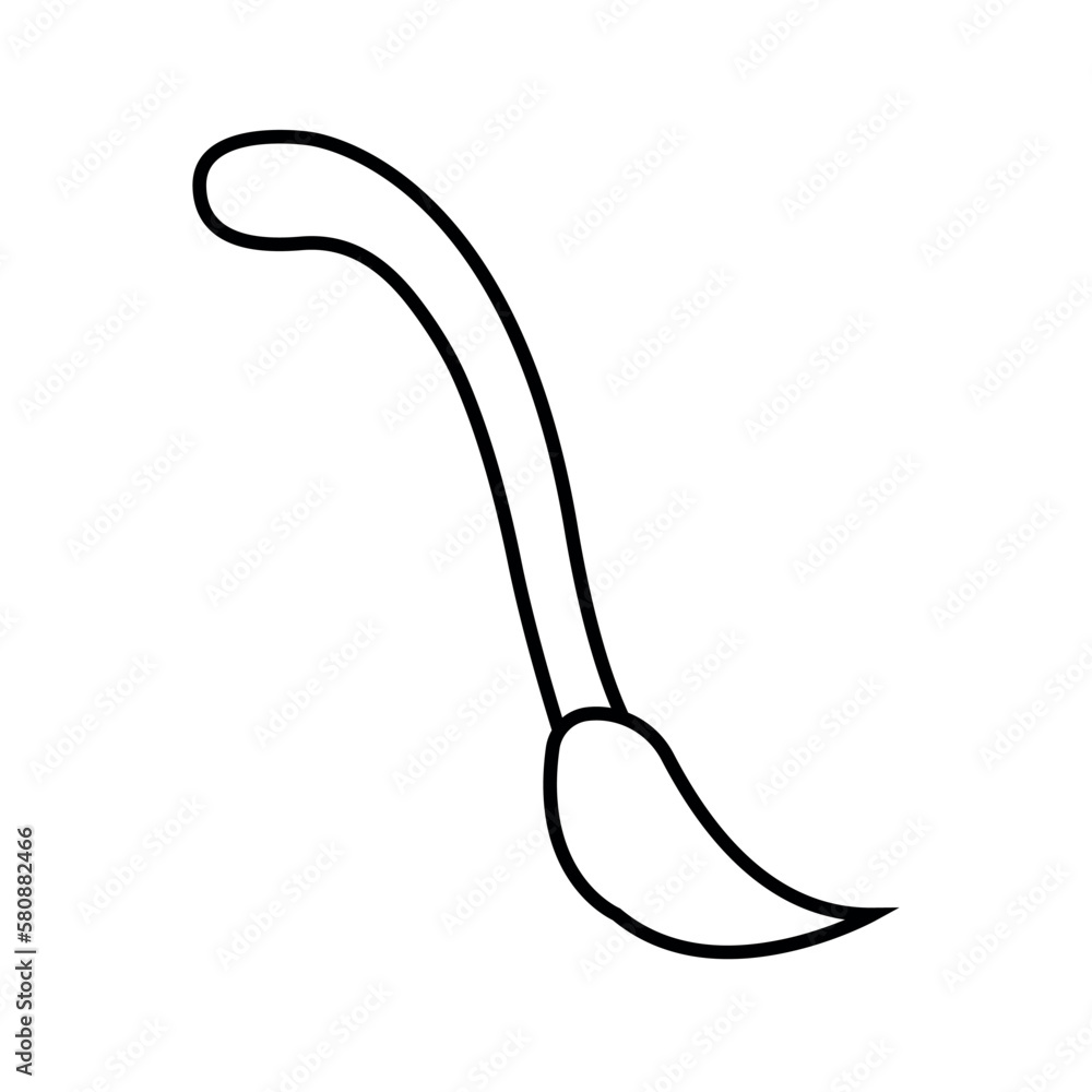 Vector flat outline donkey cow tail isolated on white background Stock ...