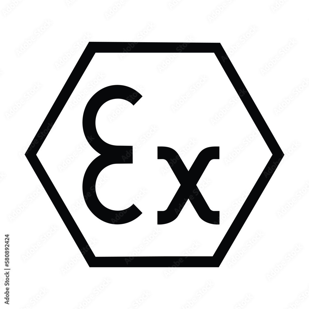 ATEX symbol, devices for use in potentially explosive atmosphere symbol ...