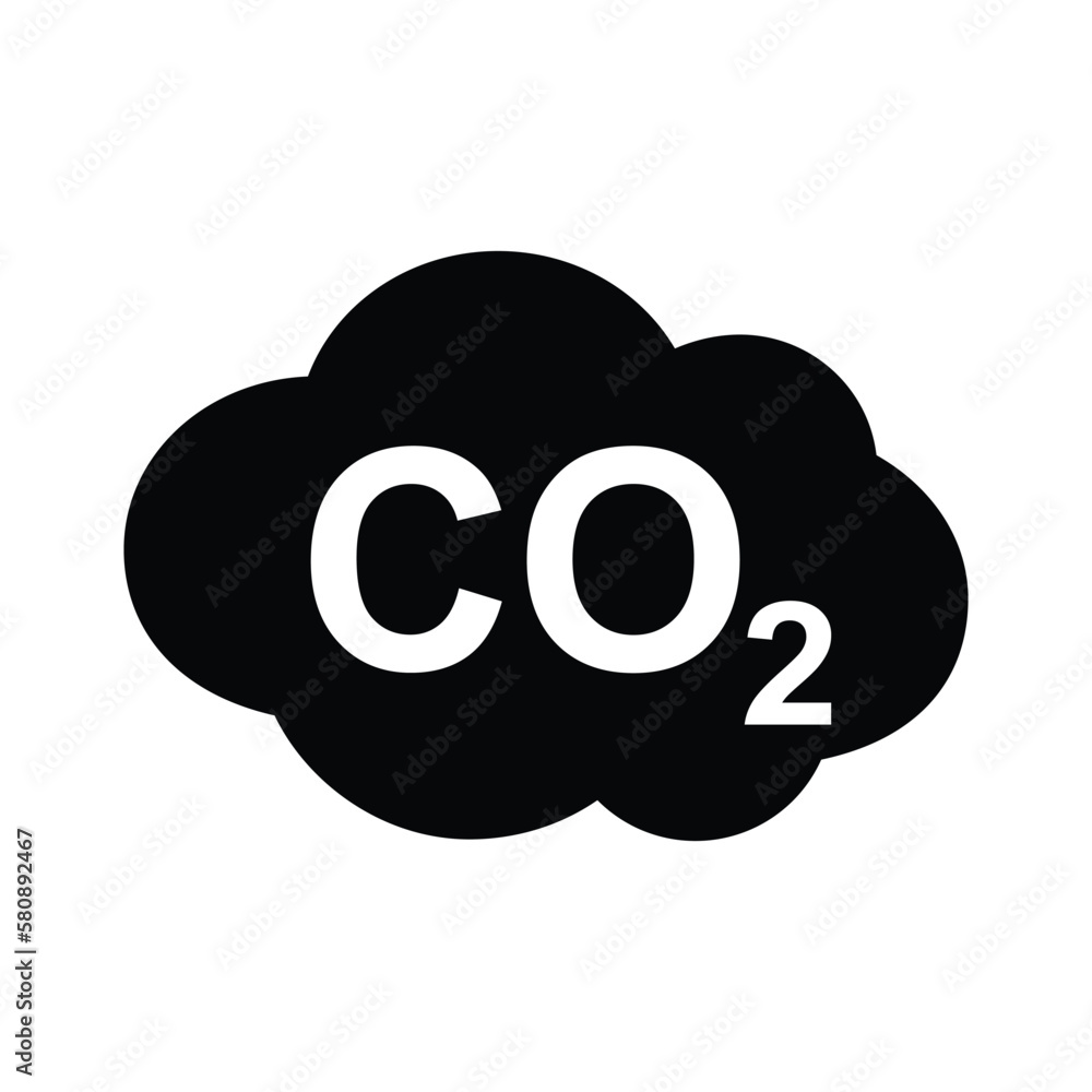 CO2 icon , carbon dioxide formula symbol , vector illustration, sign ...