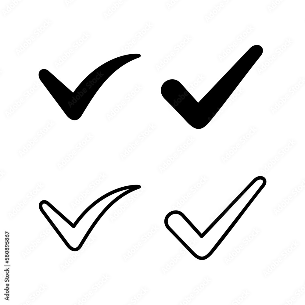 Check mark icon vector illustration. Tick mark sign and symbol Stock ...