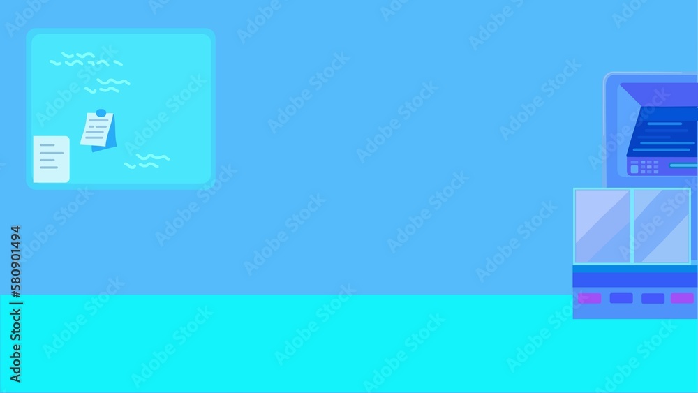 School Class Virtual Background Illustration Stock Illustration | Adobe ...