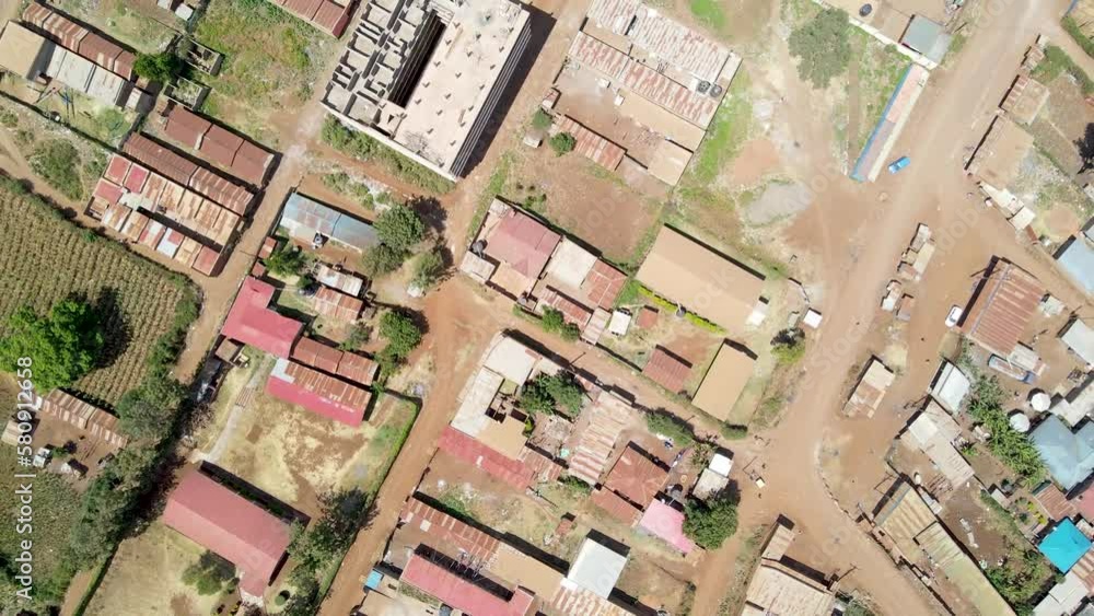 kibera aerial drone slum nairobi kenya neighborhood dirty pollution ...