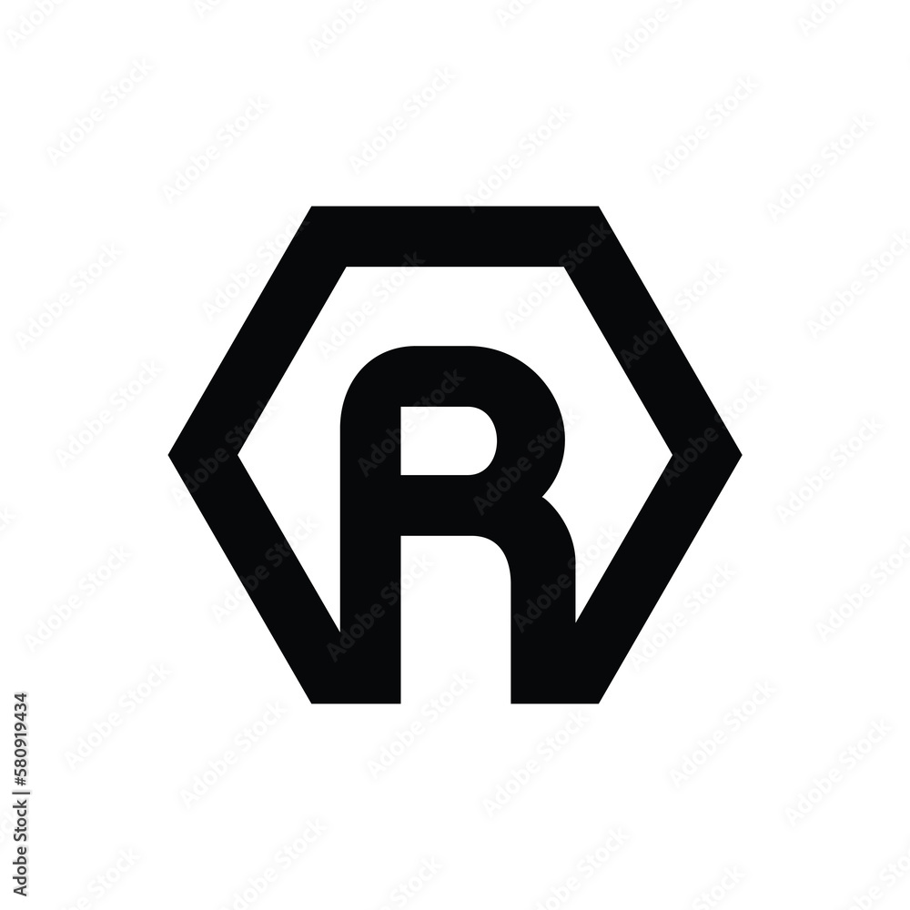 Hexagon letter R logo design inspiration, creative and minimalist ...