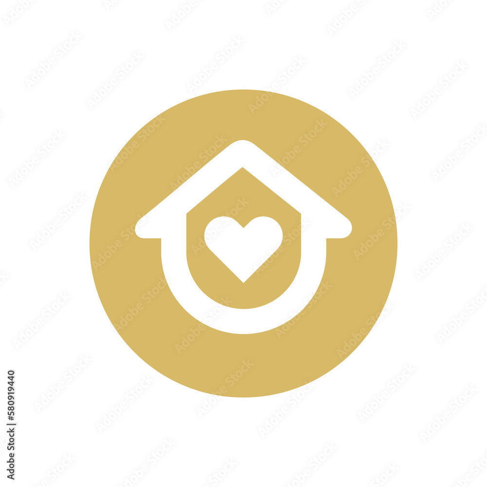 House and heart logo icon design, love home logo vector image Stock ...