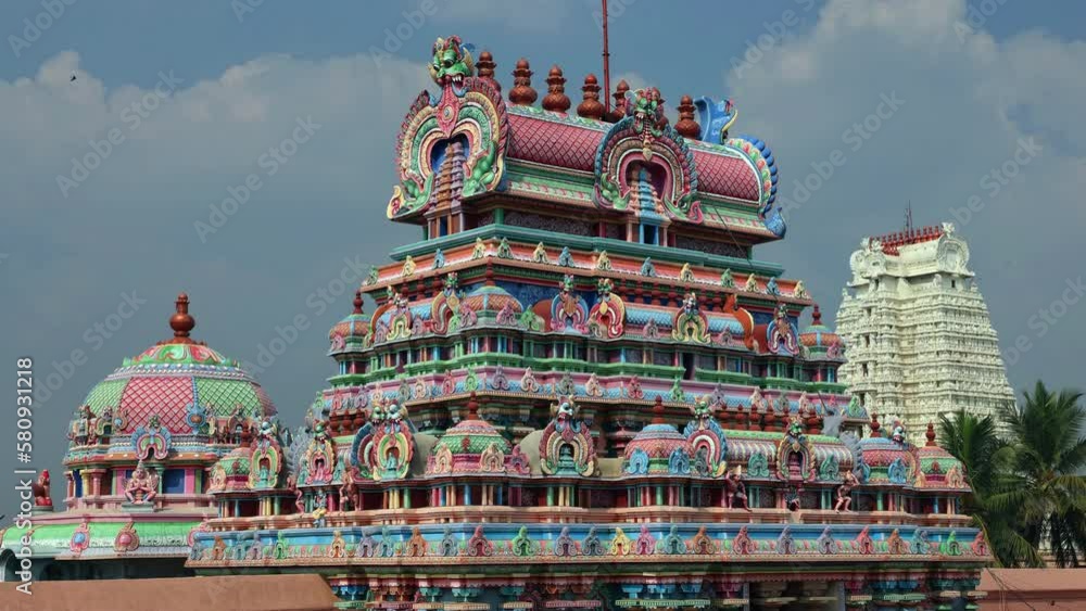 14th century ancient Ranganathaswamy Temple, Srirangam. Trichy ...
