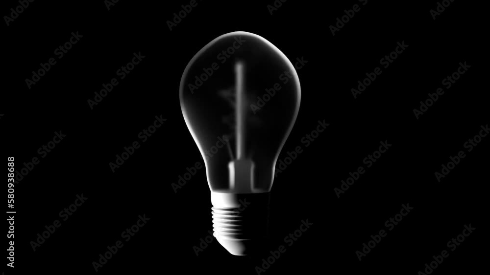 Check out this stunning looped video of a 3D light bulb on a black ...