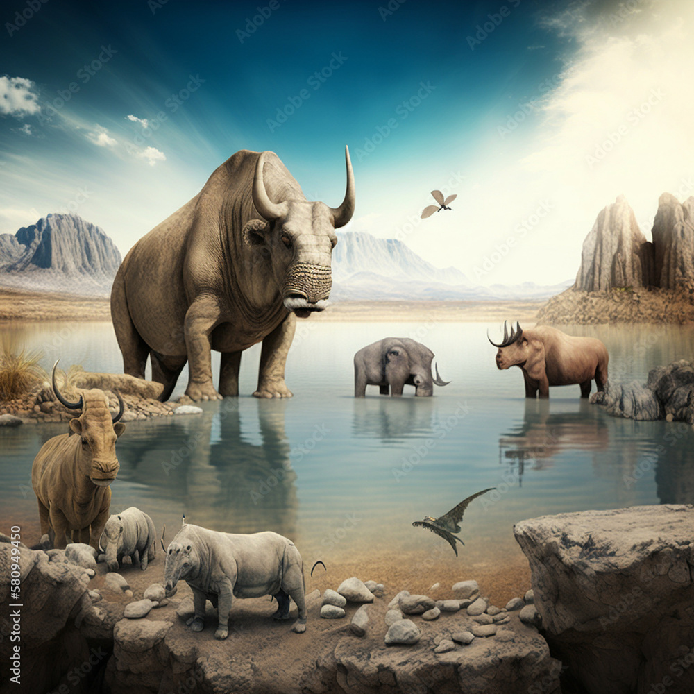 Impresionante imagen de la prehistoria de vivos colores para utilizar ...