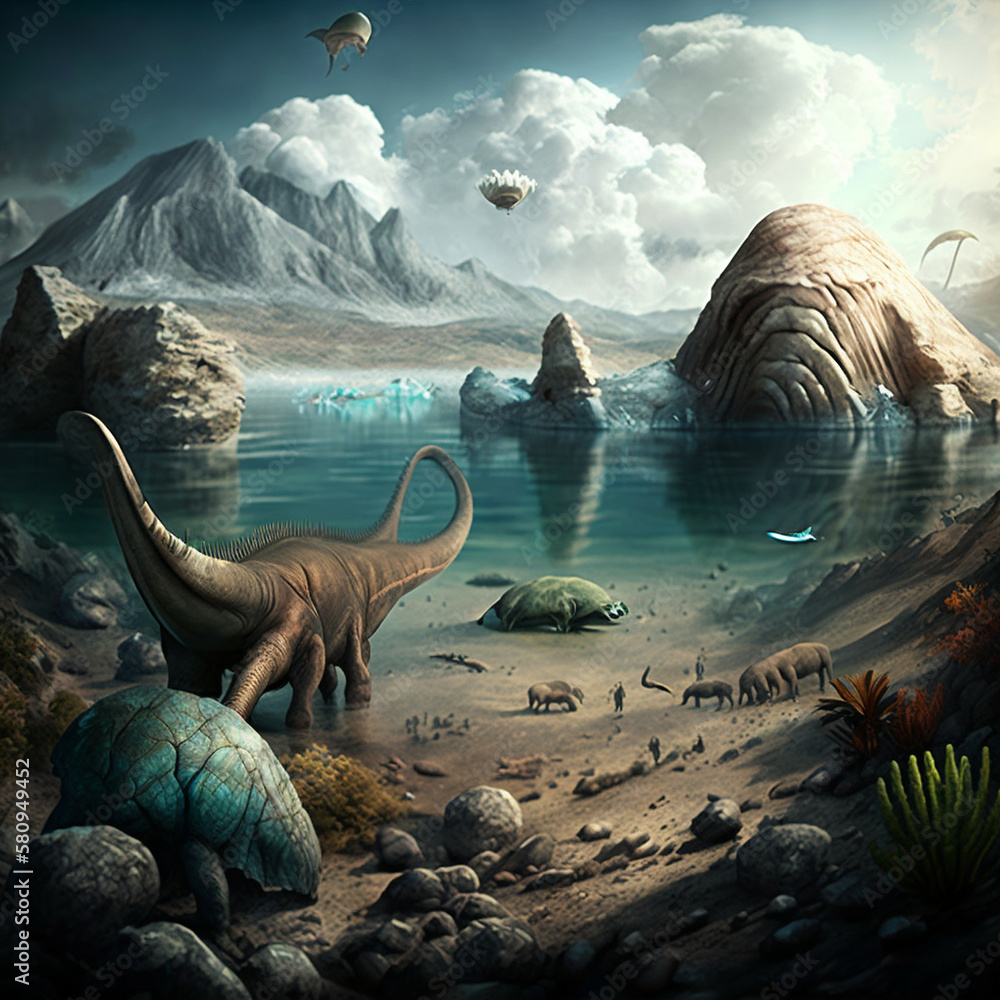 Impresionante imagen de la prehistoria de vivos colores para utilizar ...