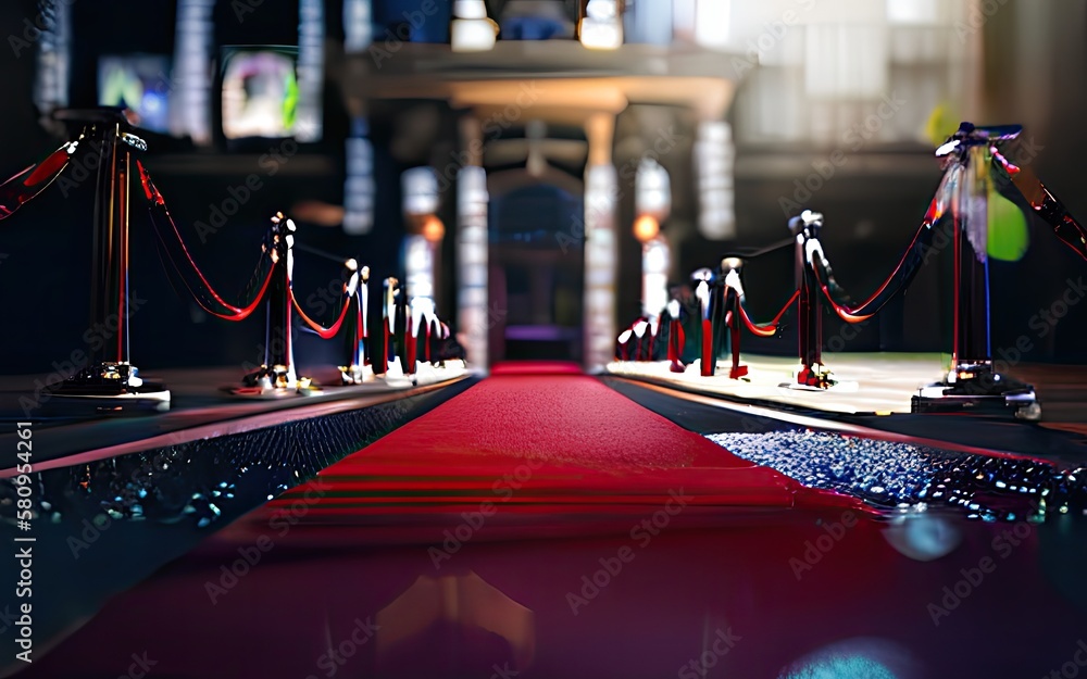 Ai Generated low angled, selective focus Image of Red Carpet, Award ...