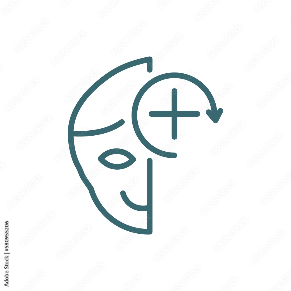 deformity icon. Thin line deformity icon from ai and future technology ...