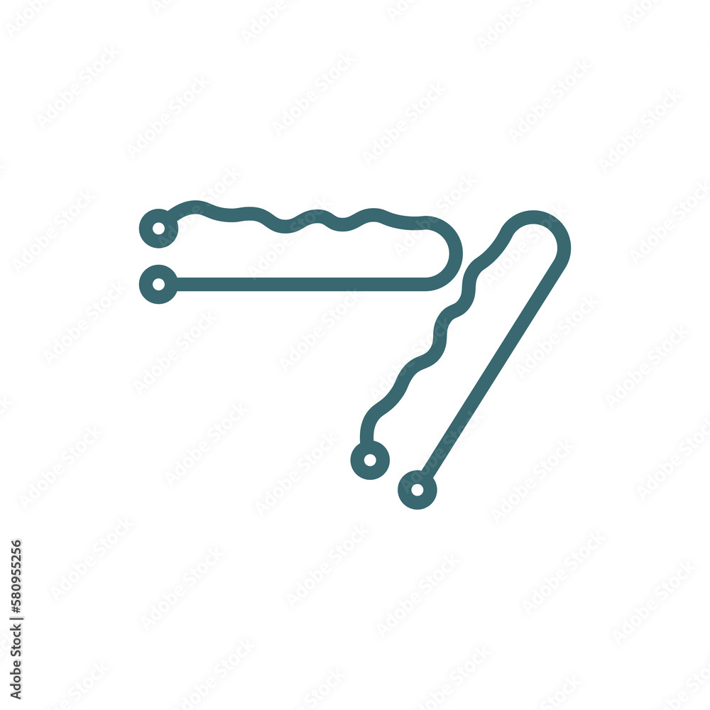 bobby pins icon. Thin line bobby pins icon from beauty and elegance collection. Outline vector ...