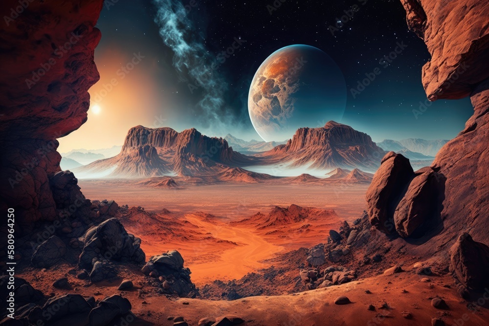 Stockillustratie For space exploration and science fiction backgrounds ...