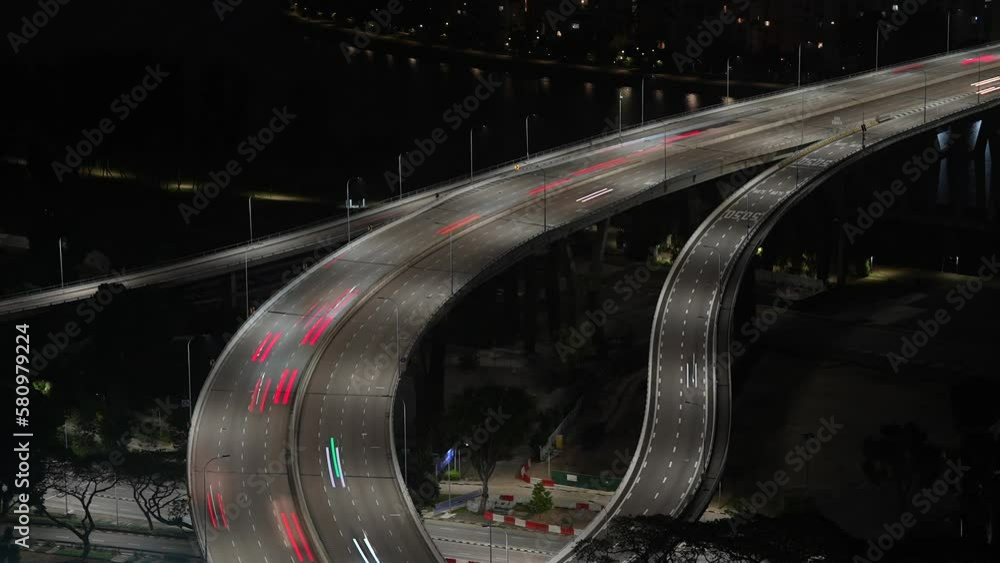 Vidéo Stock 4K traffic time lapse video from above with rush hour ...