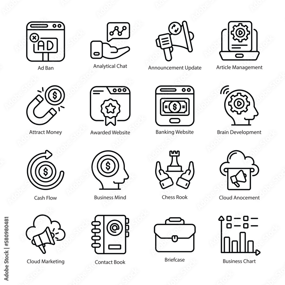 Digital Marketing vector Outline Icon Design illustration. Digital ...