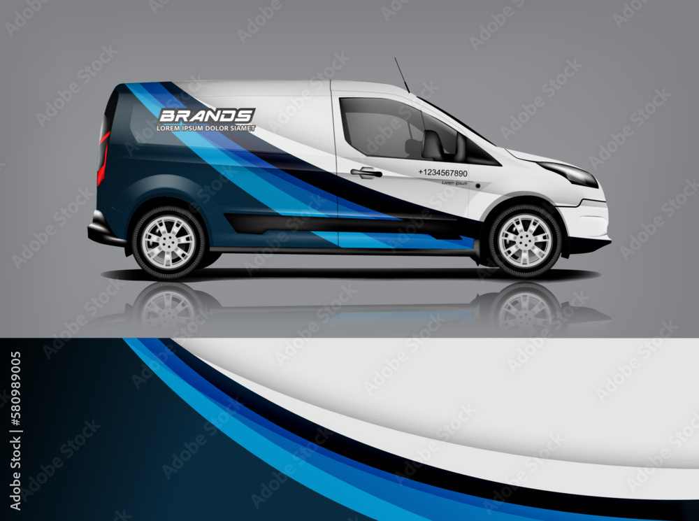 Car decal design vector. Graphic abstract stripe racing background kit ...